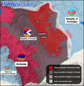 Overview Of The Karabakh Control Lines + Map Of Karabakh - Islamic ...