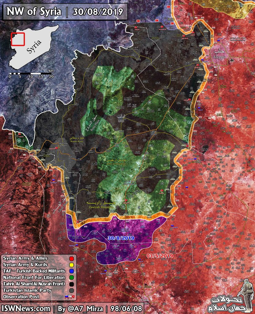 Map: Latest Updates On Situation In Northwest Of Syria, 13 September ...