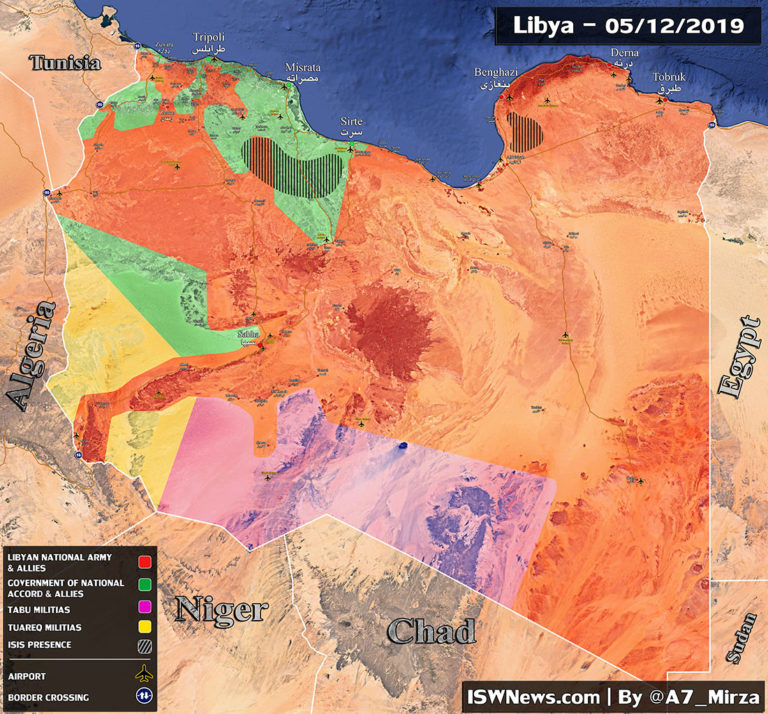Map: Latest Military Situation In Libya, 5 December 2019 - Islamic ...