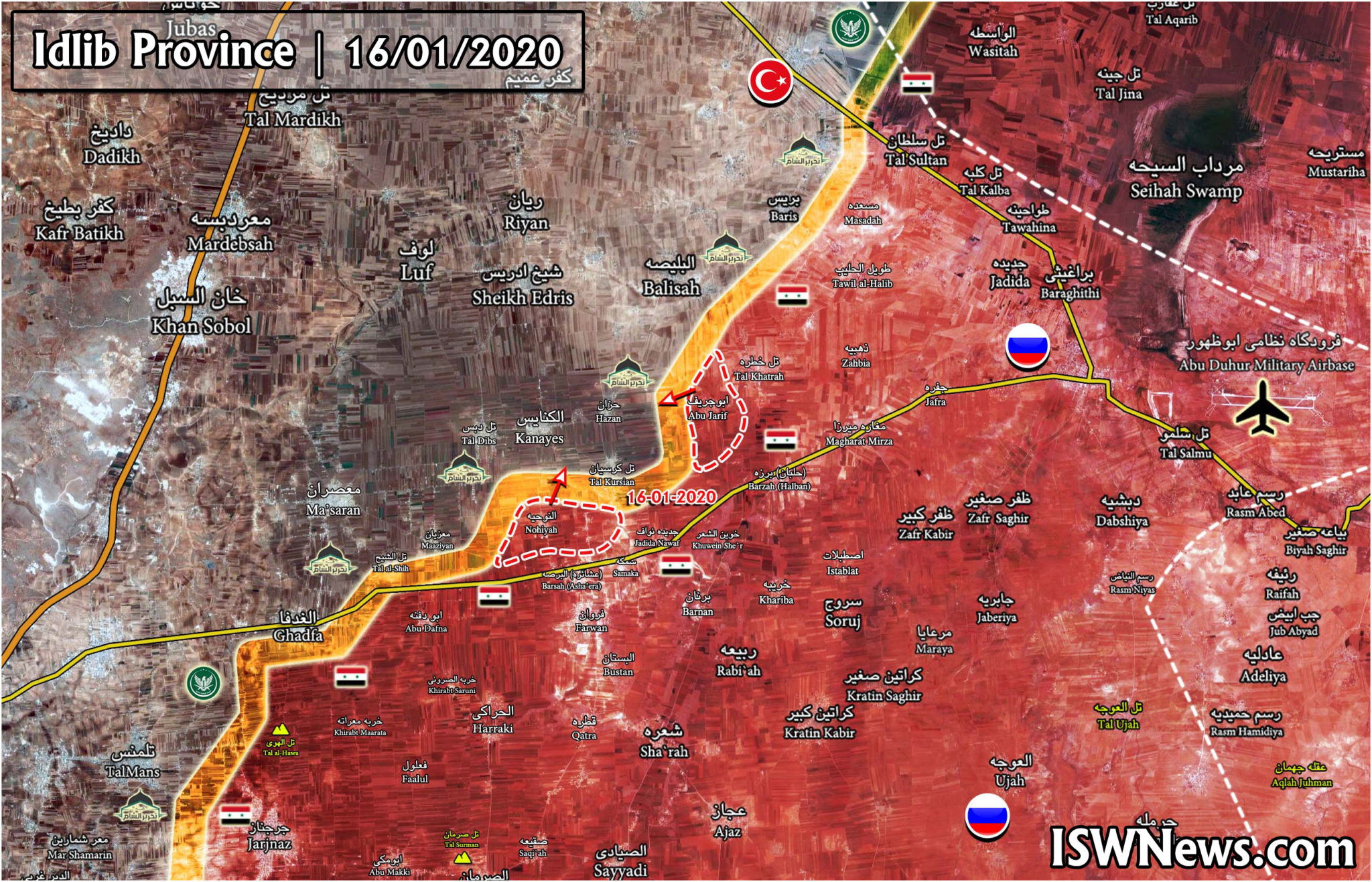 Map: The Syrian Army Operation In Eastern Idlib And Southern Aleppo Has ...