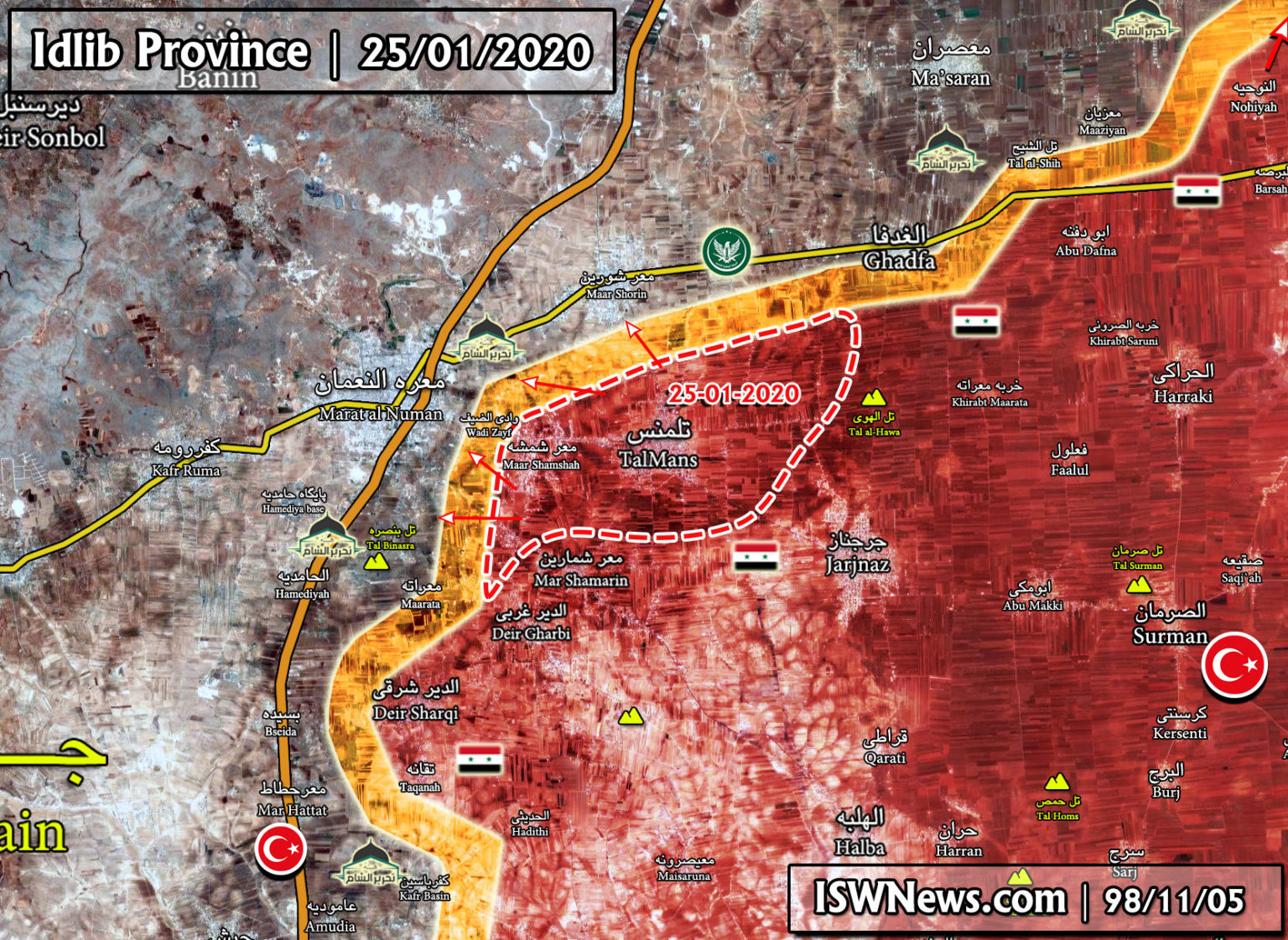 Map: Syrian Army Advances In The Idlib Province, 500 Meters To Maarat ...