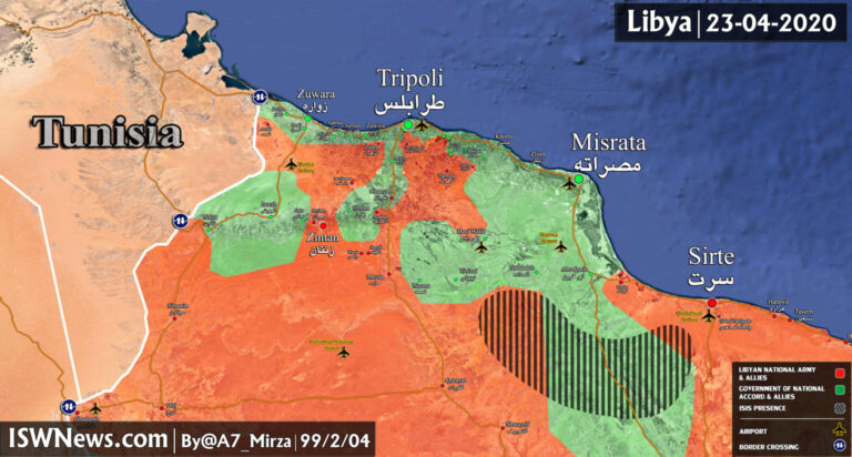 Map: Latest Updates On Libya, 23 April 2020 - Islamic World News