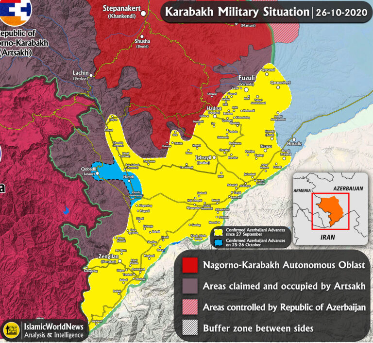Latest Military Situation In South Of Karabakh, 26 October 2020 (Map ...
