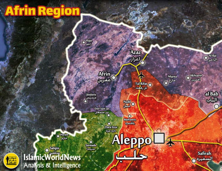 Afrin map – Islamic World News