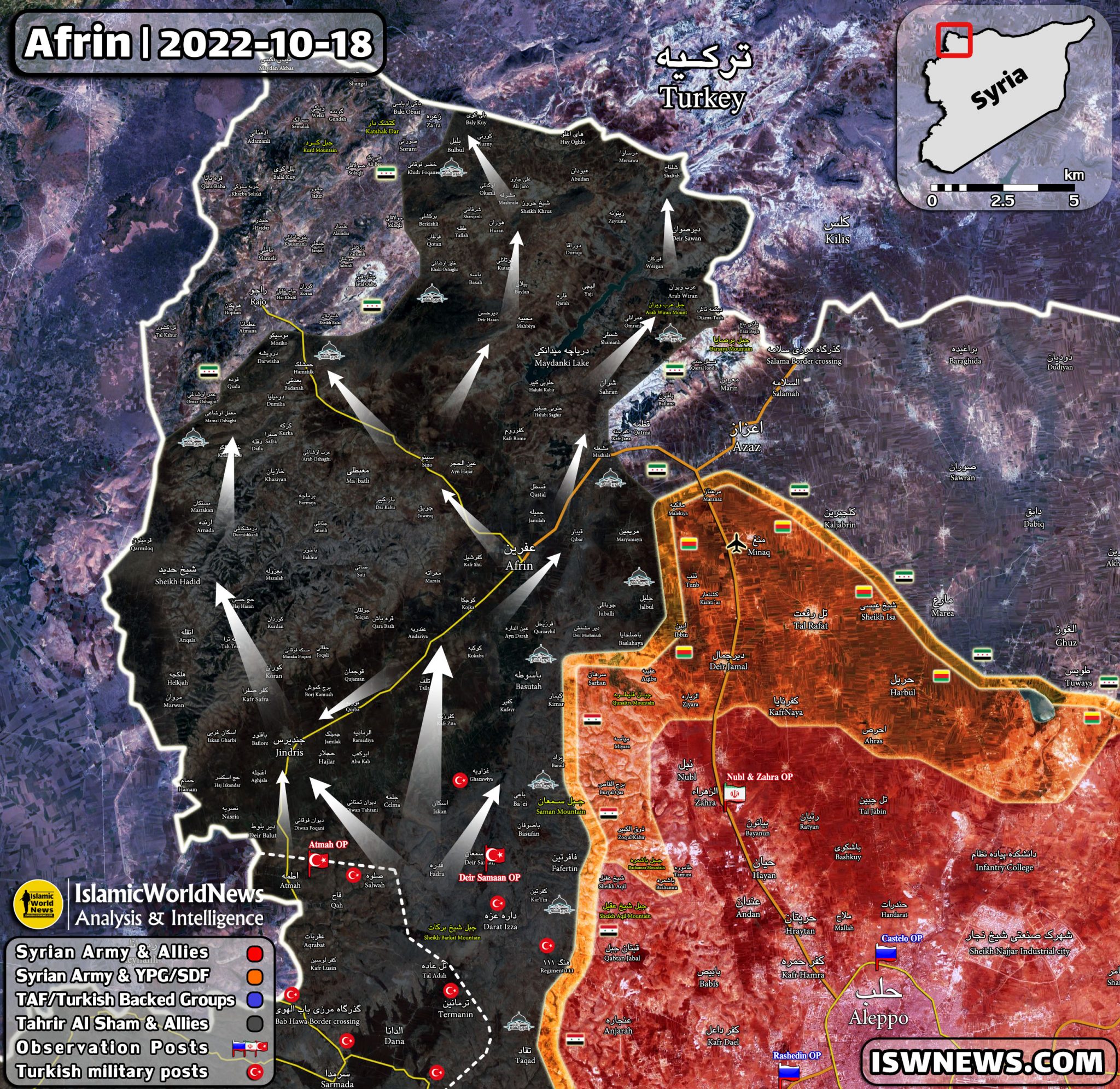 Latest Updates On Tahrir Al-Sham Operation In Afrin Region (Map Update ...