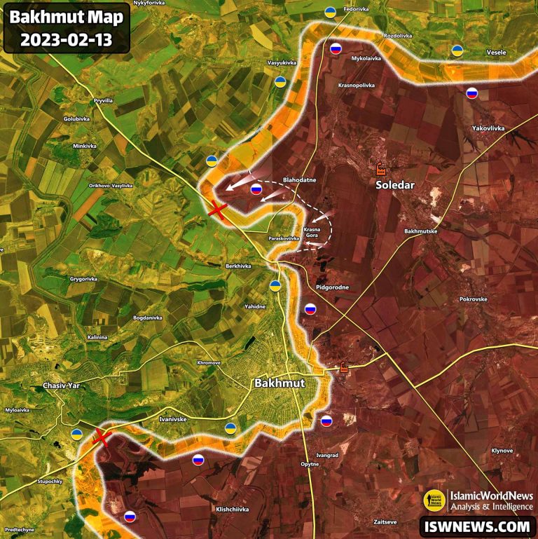 Russian Forces Cut Off The Northern Road To Bakhmut (Map Update ...