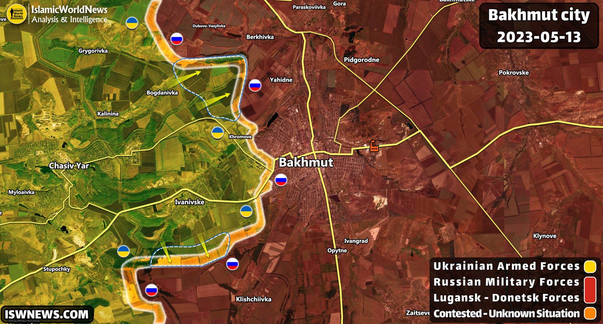 Latest Military Situation In Bakhmut (Map) - Islamic World News