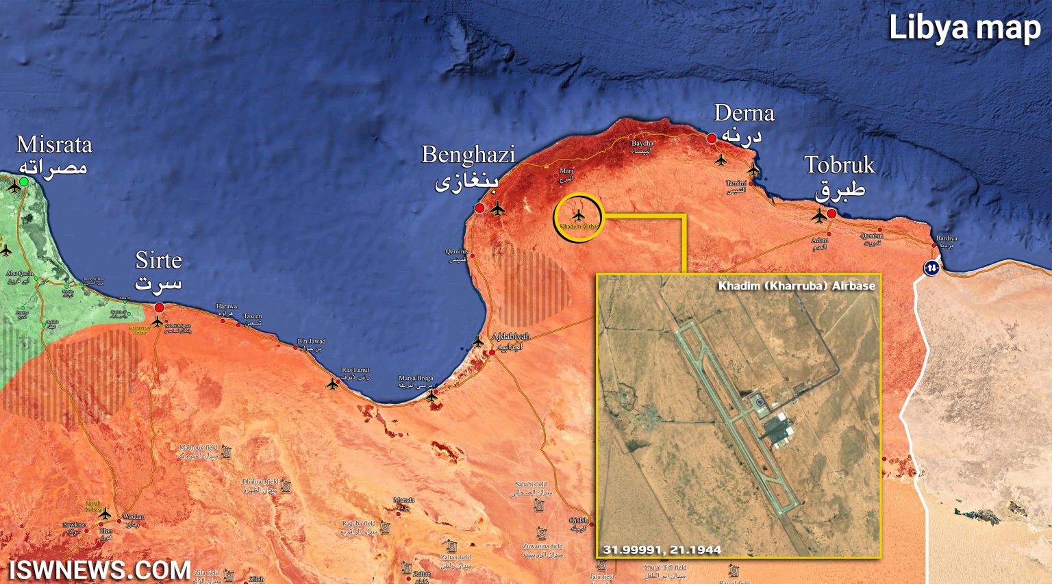 Libya map - Islamic World News