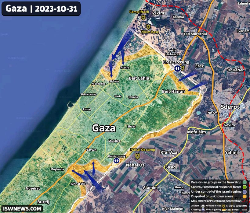 Latest Military Developments Of Gaza And Palestine, 31 October 2023 ...