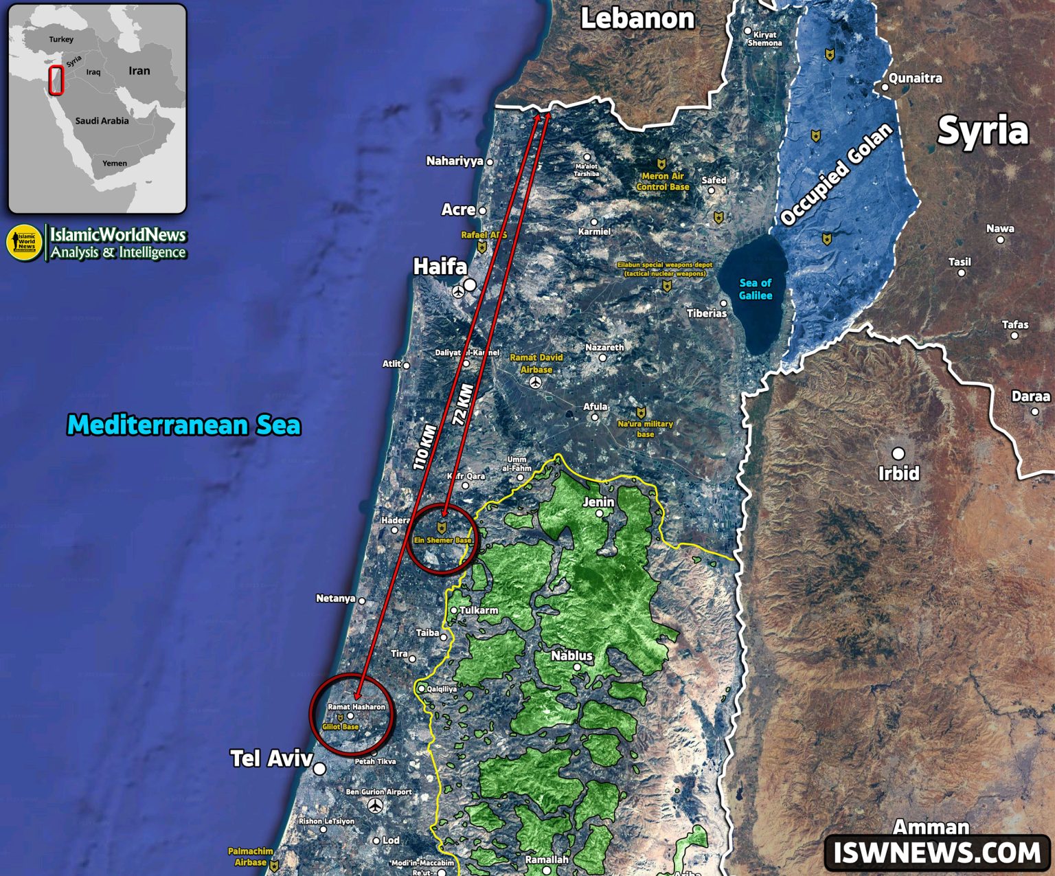 Where Is The Hezbollah Claimed Targets In Tel Aviv? Glilot, Ein Shemer ...