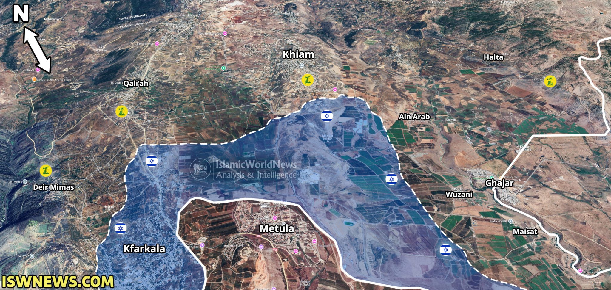 Latest Military Situation In Khiam Front (Map) - Islamic World News