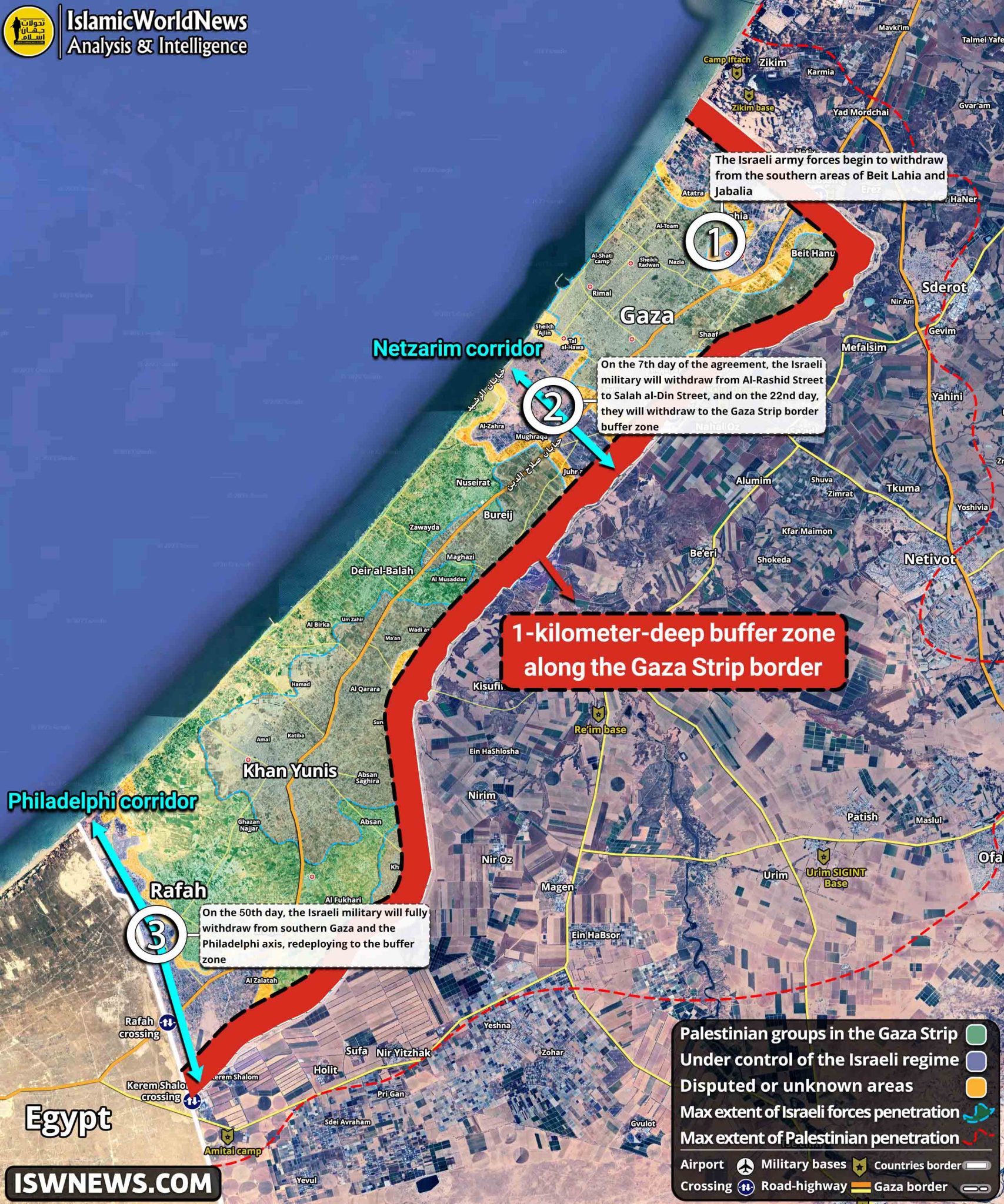 How Will The Israeli Army Withdraw From The Gaza Strip? (Map) - Islamic ...