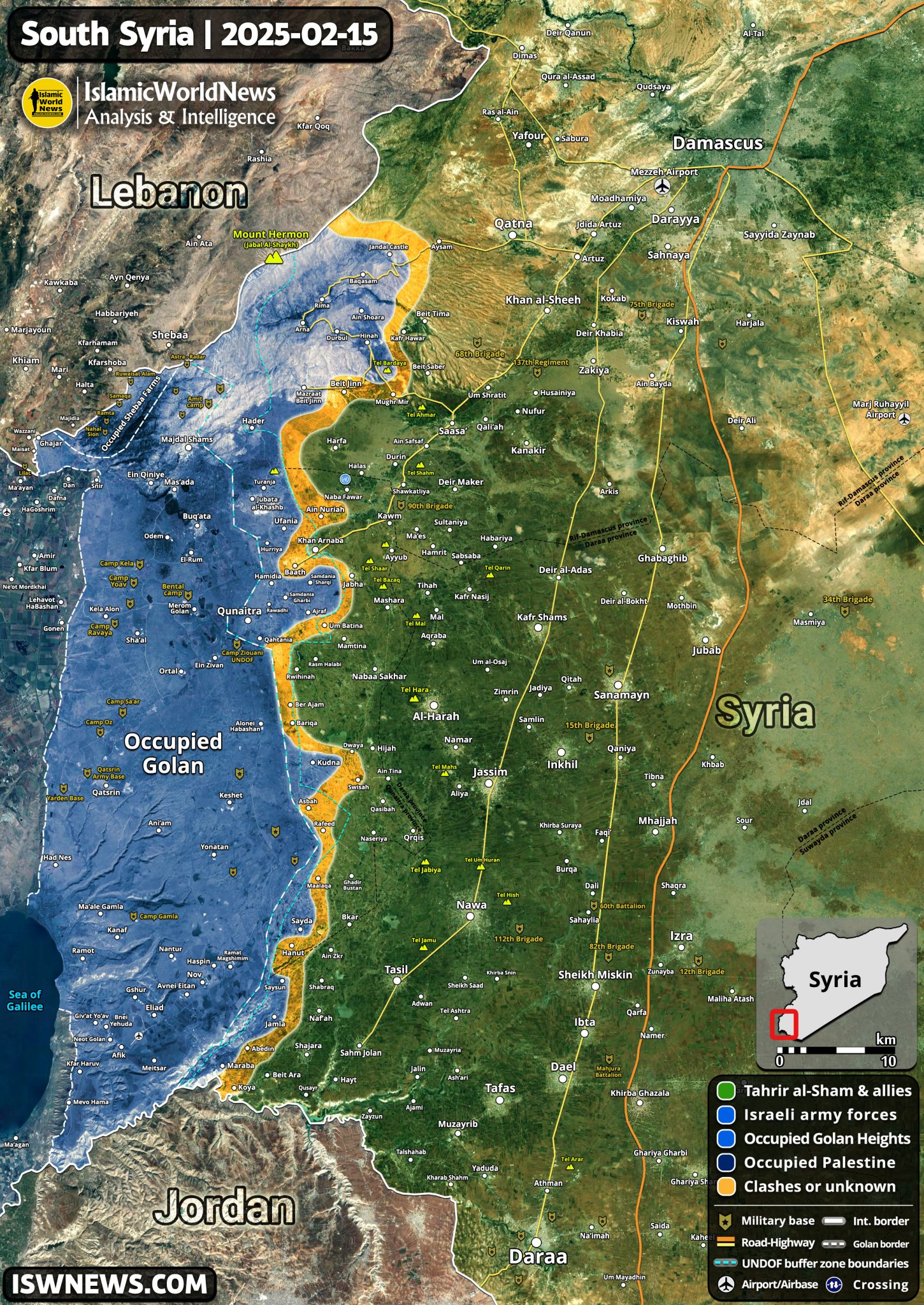 Latest Updates On Southern Syria, 15 Feb 2025 (Map) - Islamic World News